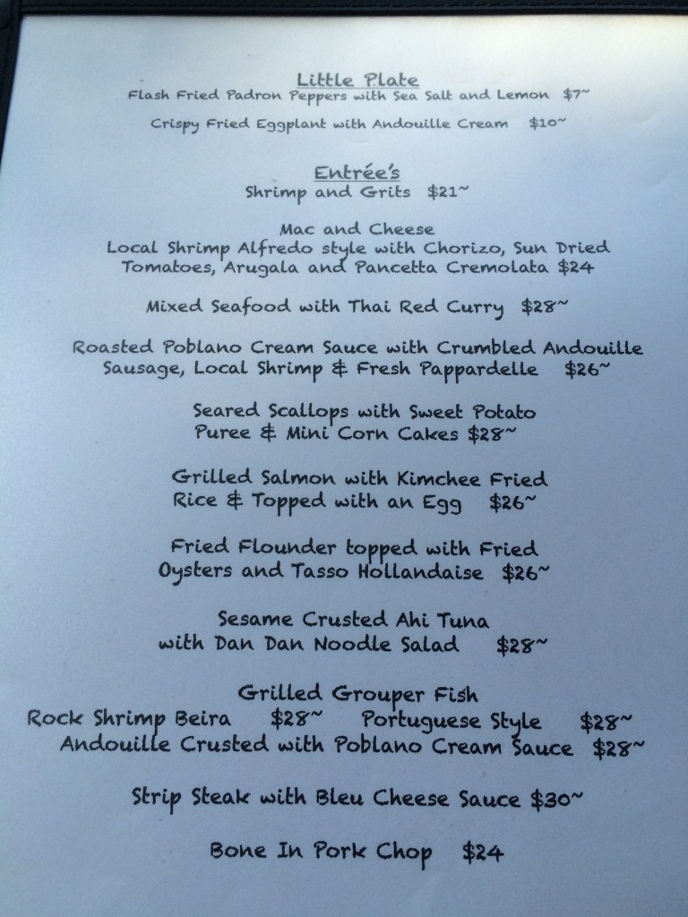 Lulu's - Menu - Jacksonville Restaurant Reviews