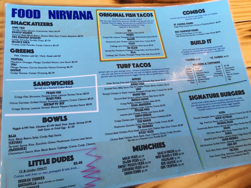 Jimmy Hula's - Menu - Jacksonville Restaurant Reviews