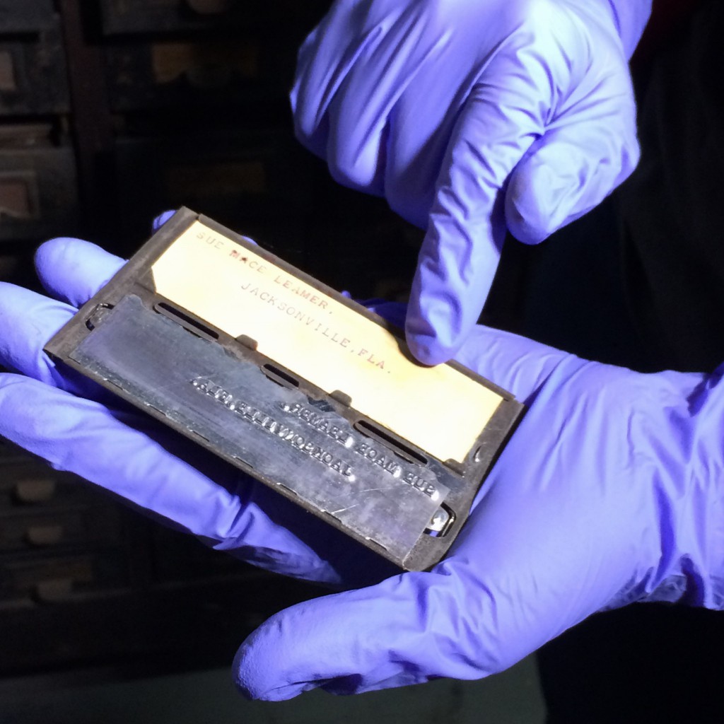 Addressograph Plate - Jacksonville Restaurant Reviews